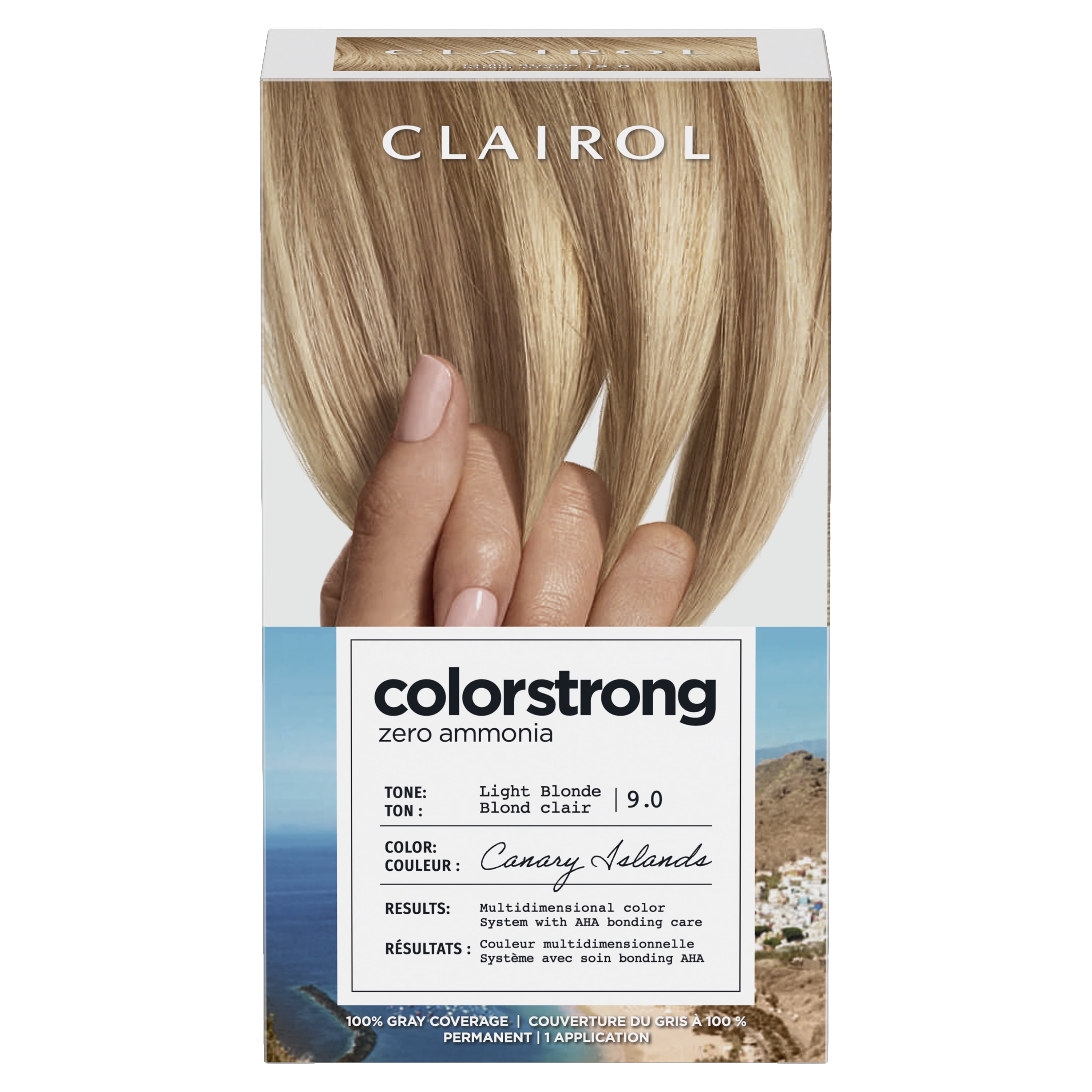 Clairol ColorStrong Permanent Zero Ammonia Hair Dye, 9.0 Light Blonde ...