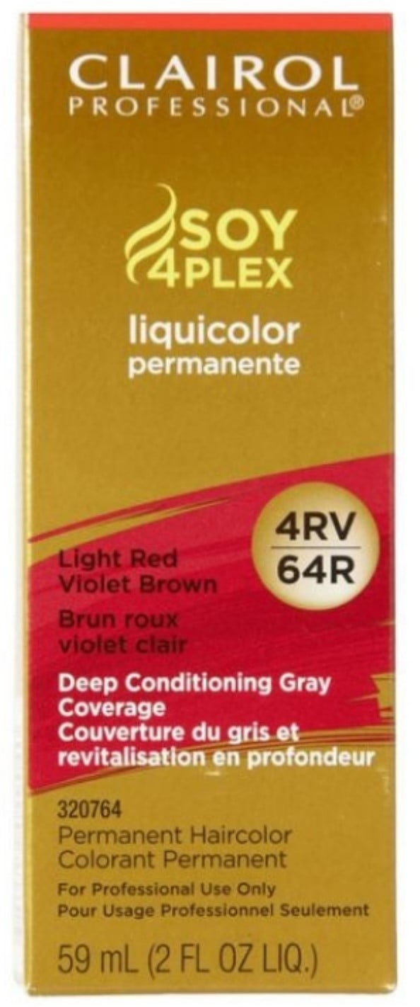 Clairol Liquicolor 4RV/64R Light Red Violet Brown, 2 oz - (Pack of 4 ...