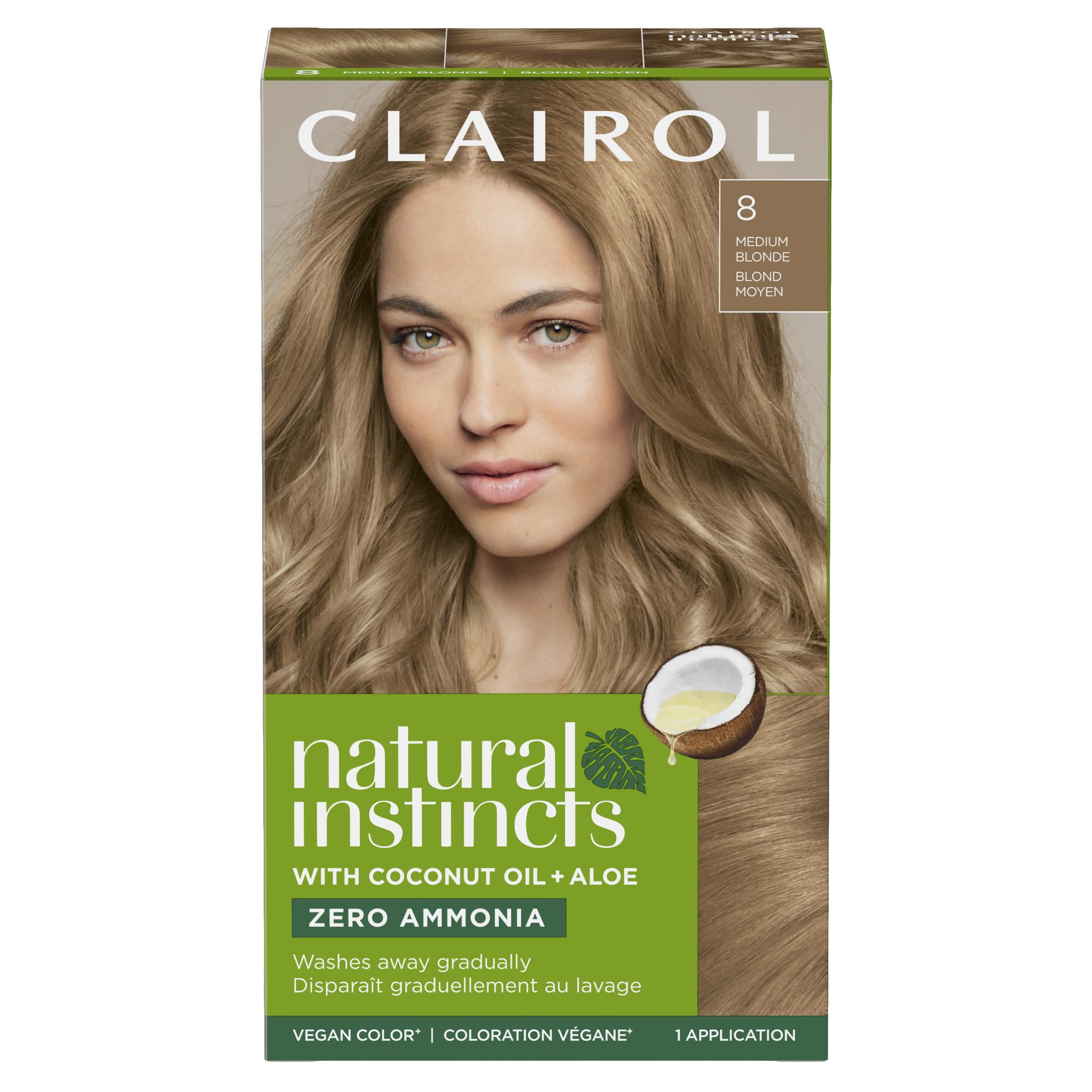 Clairol Natural Instincts Demi-Permanent Hair Color Creme, 8 Medium ...