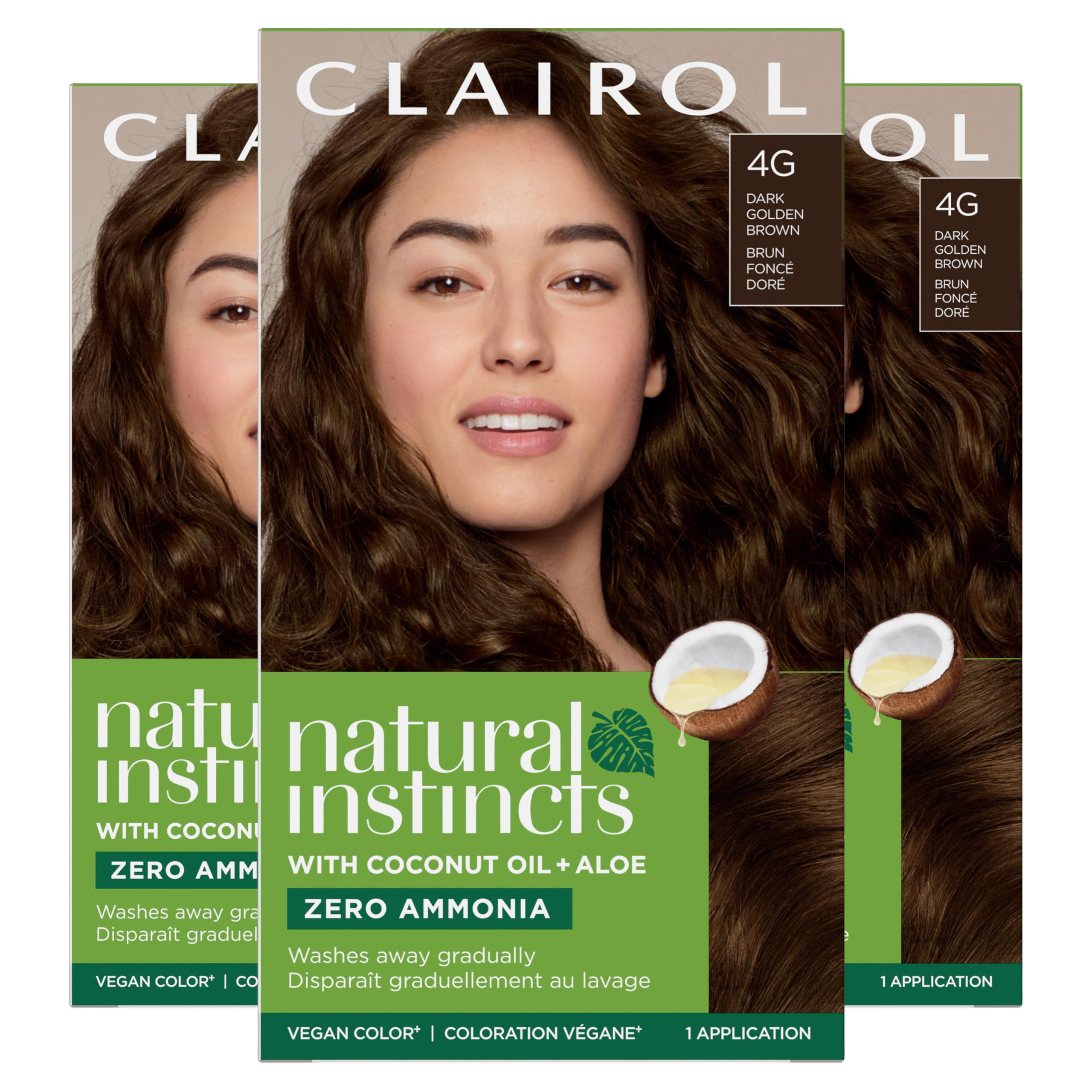 Clairol Natural Instincts Demi-Permanent Hair Dye, 4G Dark Golden Brown ...