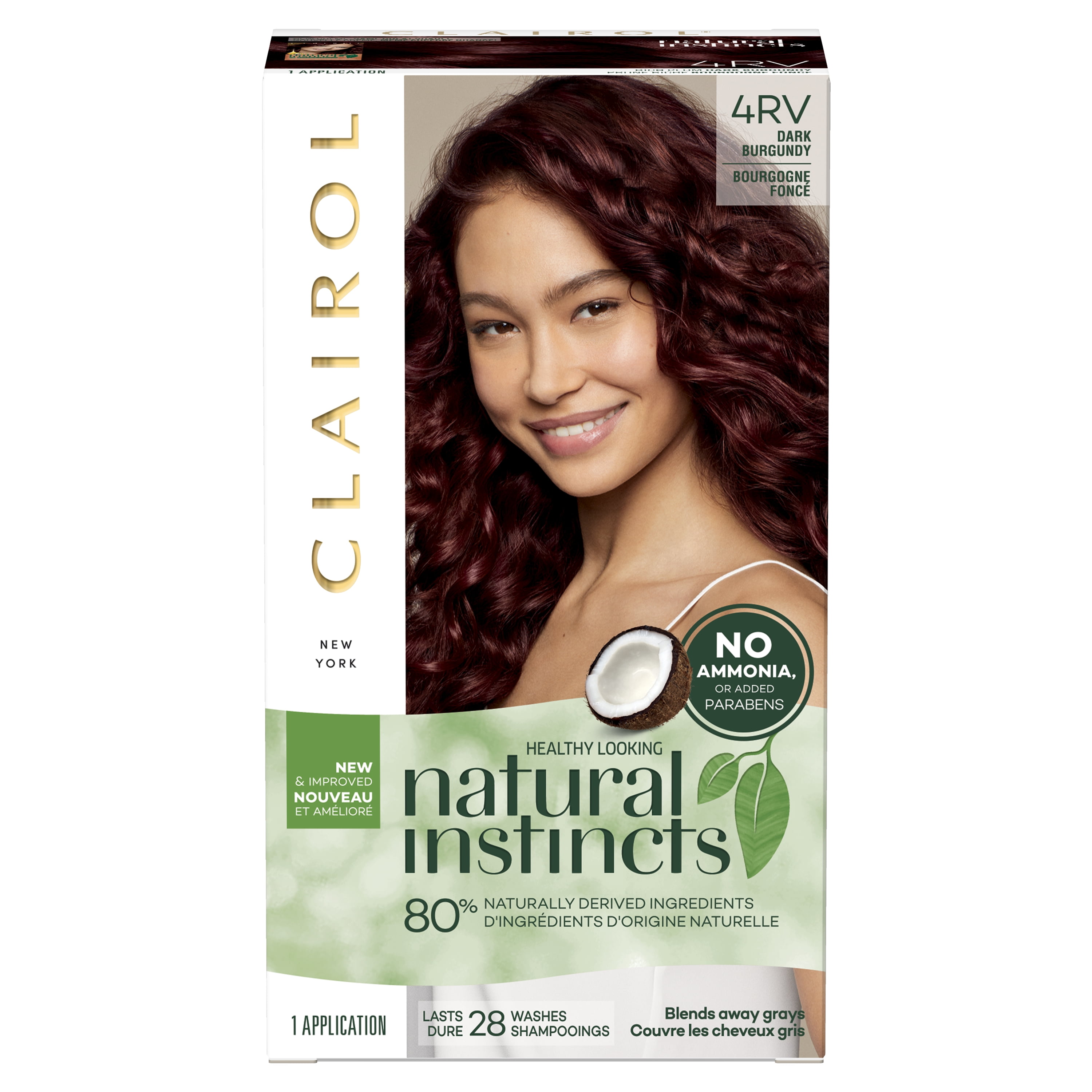 Clairol Natural Instincts Hair Color, 4RV Dark Burgundy - Walmart.com