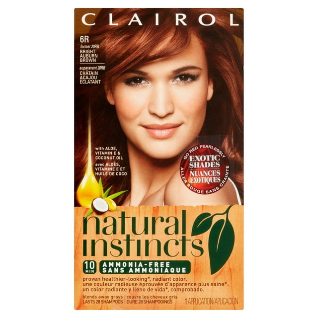 Clairol Natural Instincts Semi-Permanent Hair Color, Bright Auburn ...