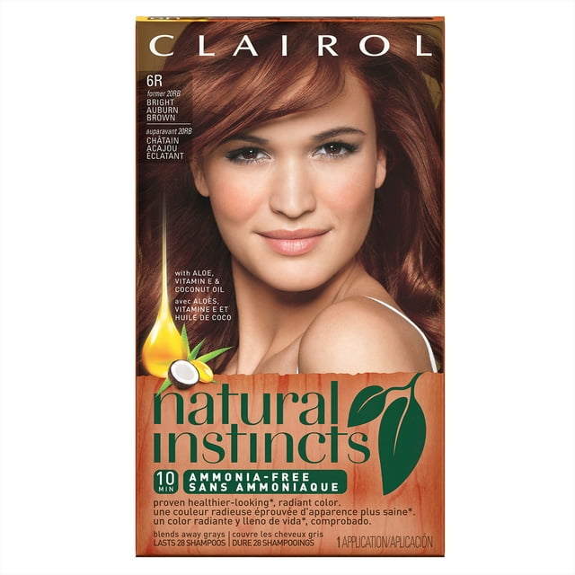 Clairol Natural Instincts Semi-Permanent Hair Color, Bright Auburn ...