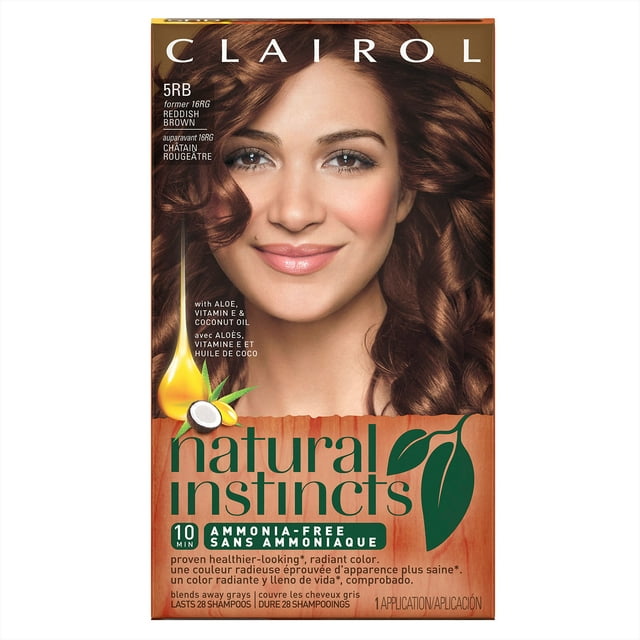 Clairol Natural Instincts Semi-Permanent Hair Color, Reddish Brown ...