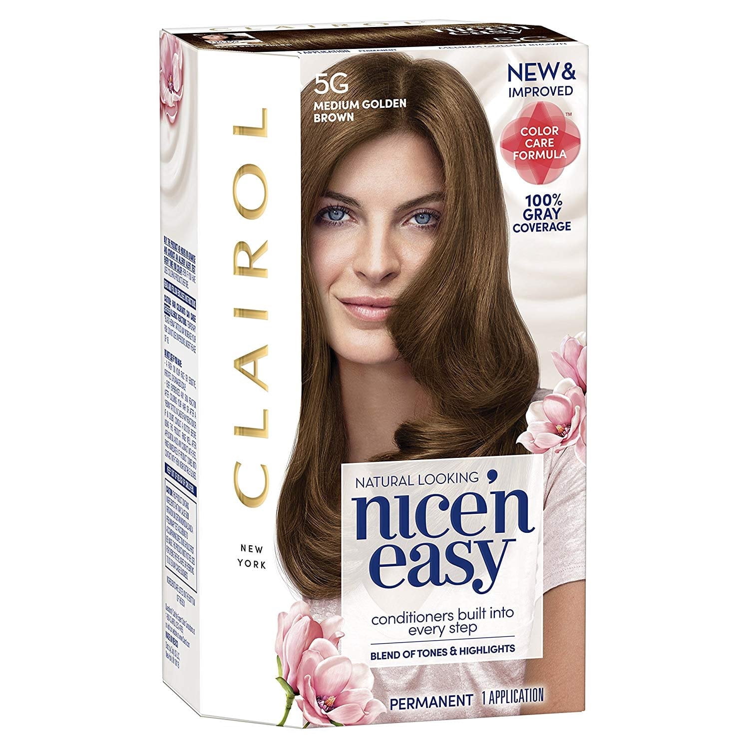 Clairol Nice'n Easy [5G] Medium Golden Brown Permanent Hair Color, 1 ...
