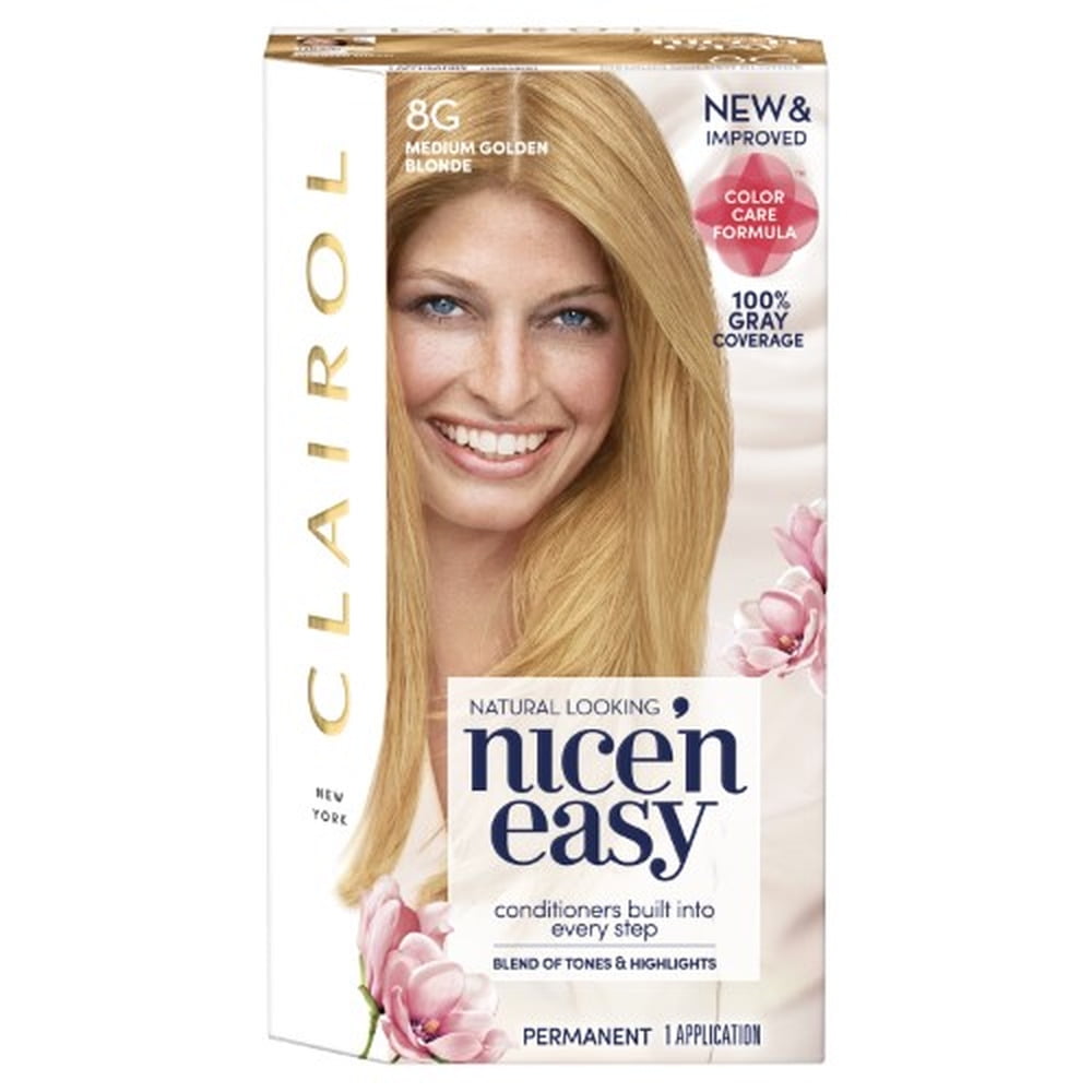 Clairol Nice 'n Easy Hair Color, 8G Medium Golden Blonde (Pack of 20 ...
