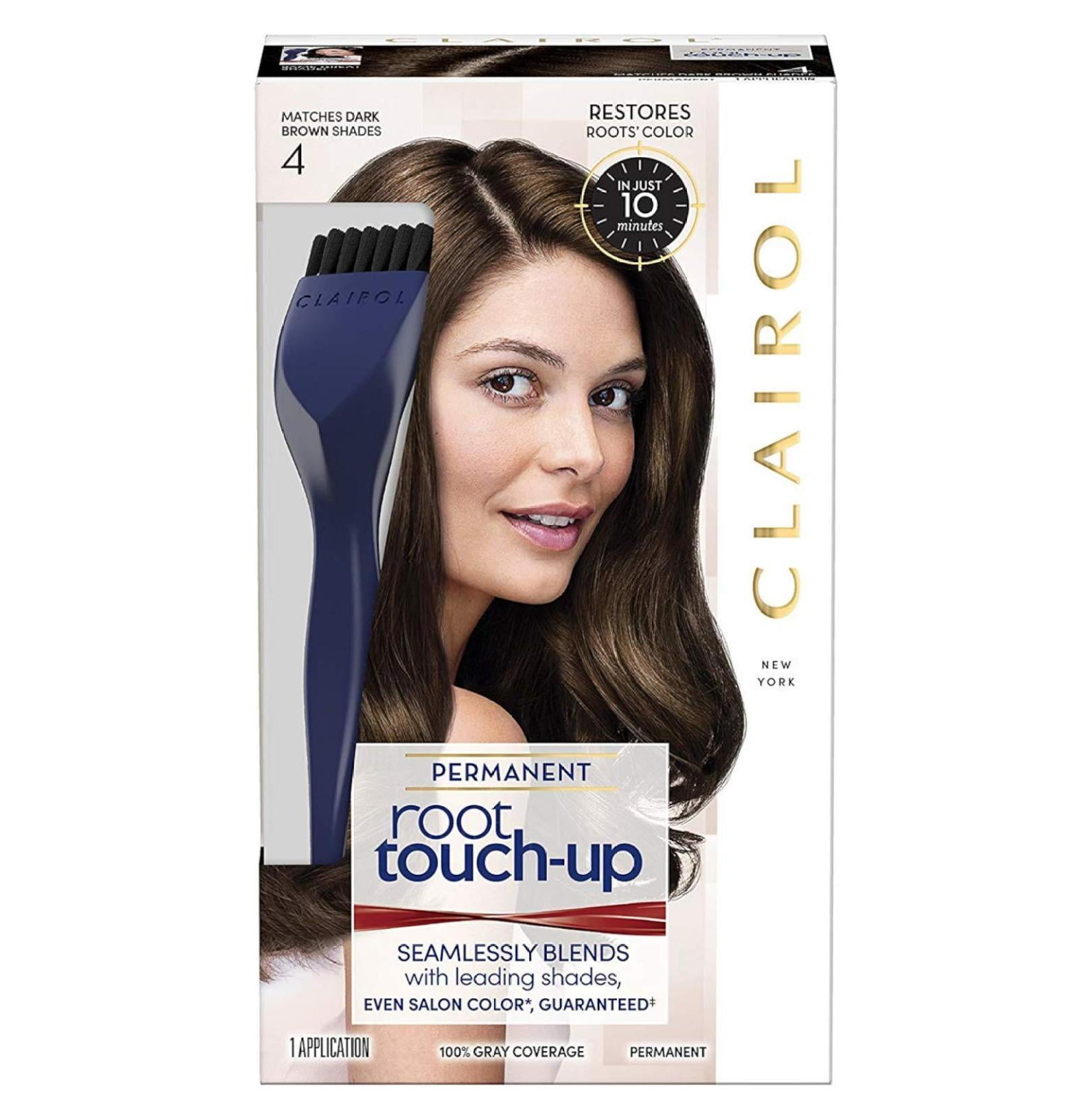 Clairol Permanent Root Touch-Up Kit, Dark Brown 4, 1 Application each ...