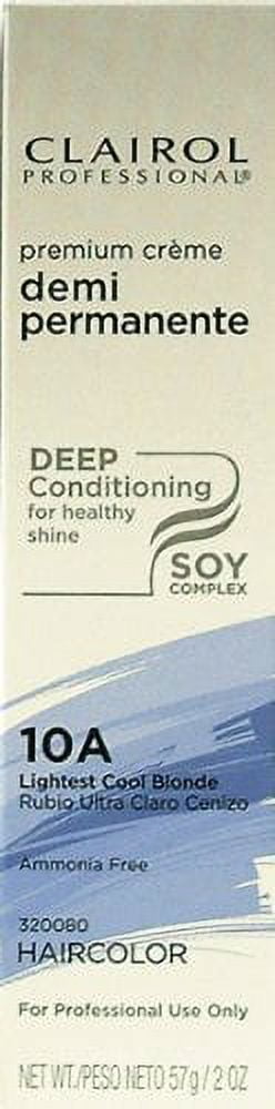 Clairol Premium Cr?me Demi Permanent Hair Color - #10A Lightest Cool ...