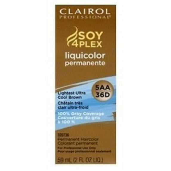 Clairol Professional Liquicolor 5AA/36D Lightest Ultra Cool Brown, 2 oz ...