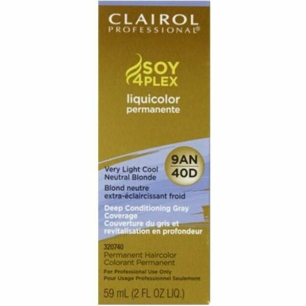 Clairol Soy4plex Liquicolor Permanent Hair Color - 9AN-40D Very Light ...