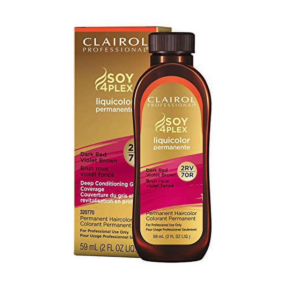 Clairol Professional Permanent Liquicolor for Dark Hair Color, 2rv Dark ...