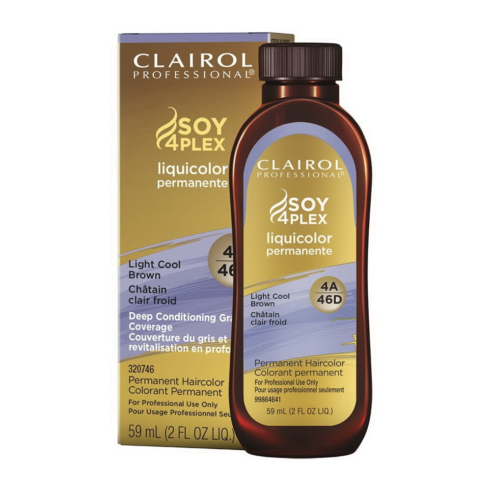 Clairol Professional Soy4plex Light Cool Brown 4A/46D Liquicolor ...