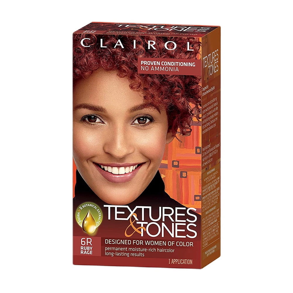 Clairol Professional Textures & Tones Hair Color Kit, #6R Ruby Rage, 1 ...