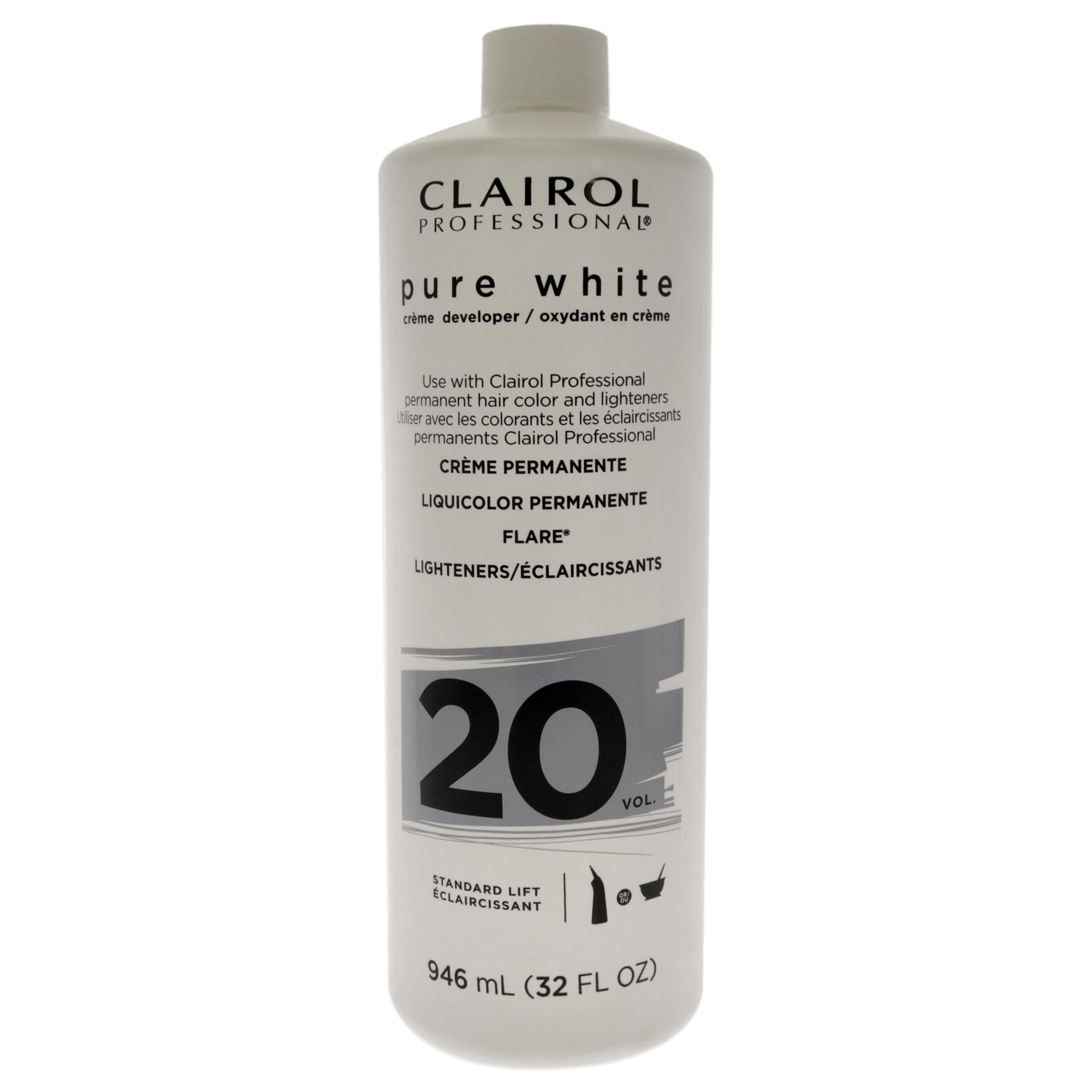 Clairol Pure White 20 Volume Creme Developer , 32 oz Cream - Walmart.com