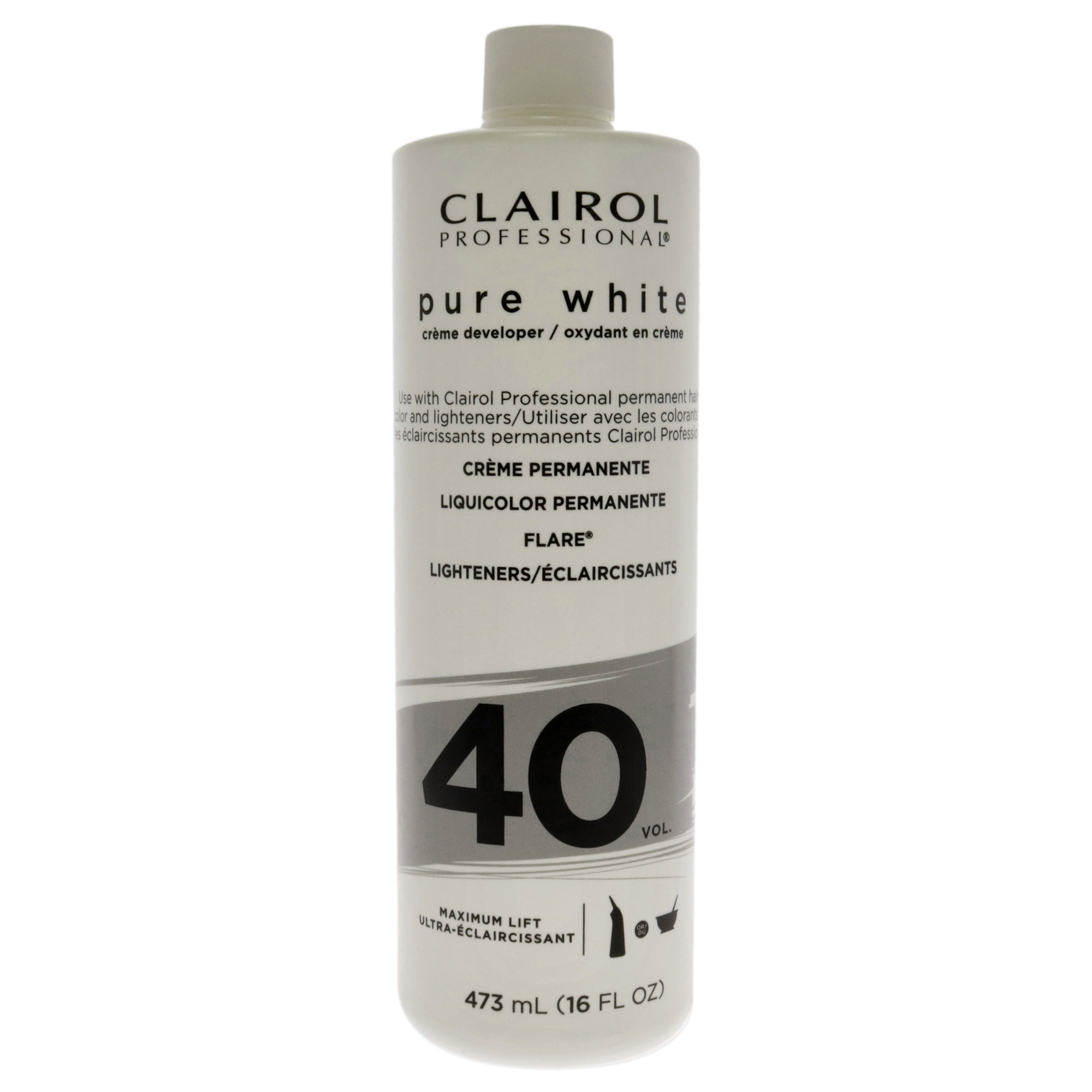 Clairol Pure White 40 Volume Creme Developer, 16 oz Cream - Walmart.com