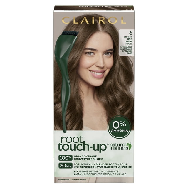 Clairol Root Touch-Up Natural Instincts Permanent Hair Dye, 6 Light ...