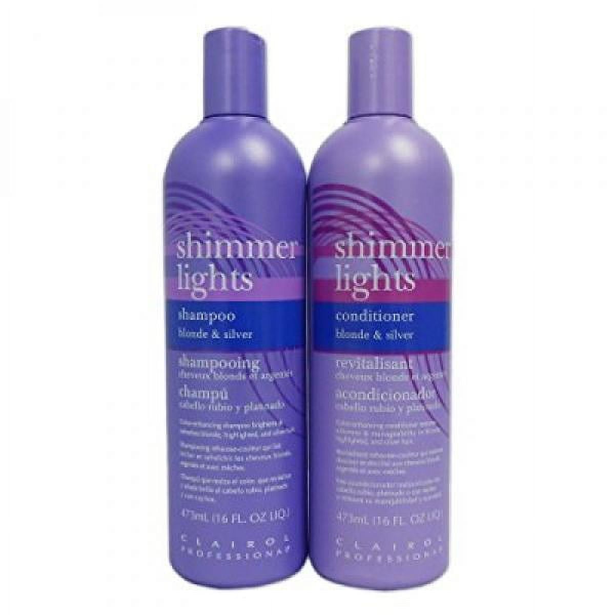 Clairol Shimmer Lights Hair Care: 16 oz. Shampoo + 16 oz. Conditioner ...