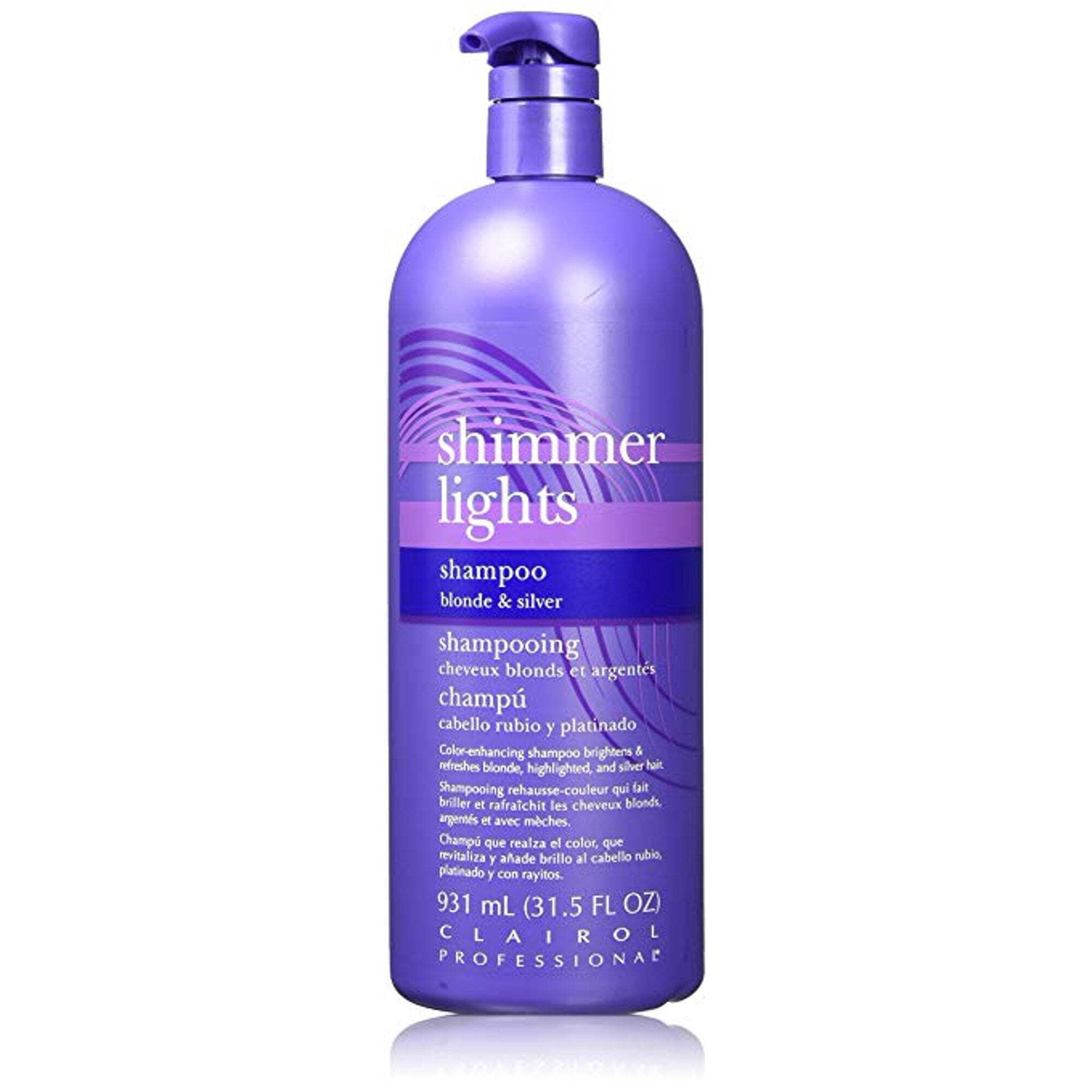 Clairol Shimmer Lights Shampoo, Gray Hair Coloring, for Blonde and ...