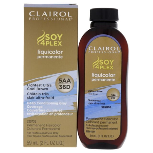 Clairol Soy4plex Liquicolor Permanent Hair Color - 5AA/36D Lightest ...