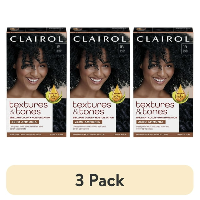 (3 pack) Clairol Textures & Tones Hair Dye Ammonia-Free Permanent Hair ...