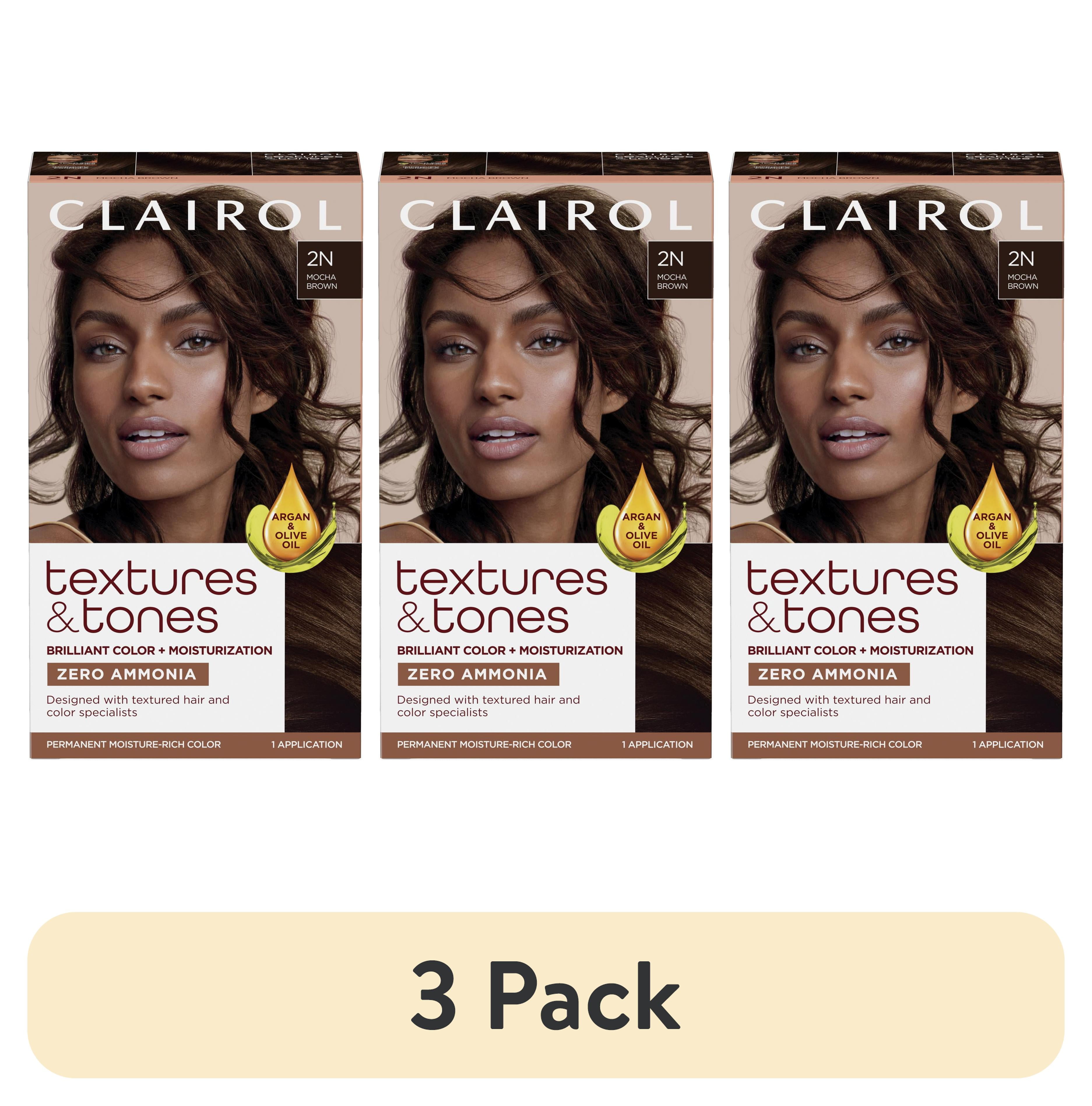 (3 pack) Clairol Textures & Tones Hair Dye Ammonia-Free Permanent Hair ...