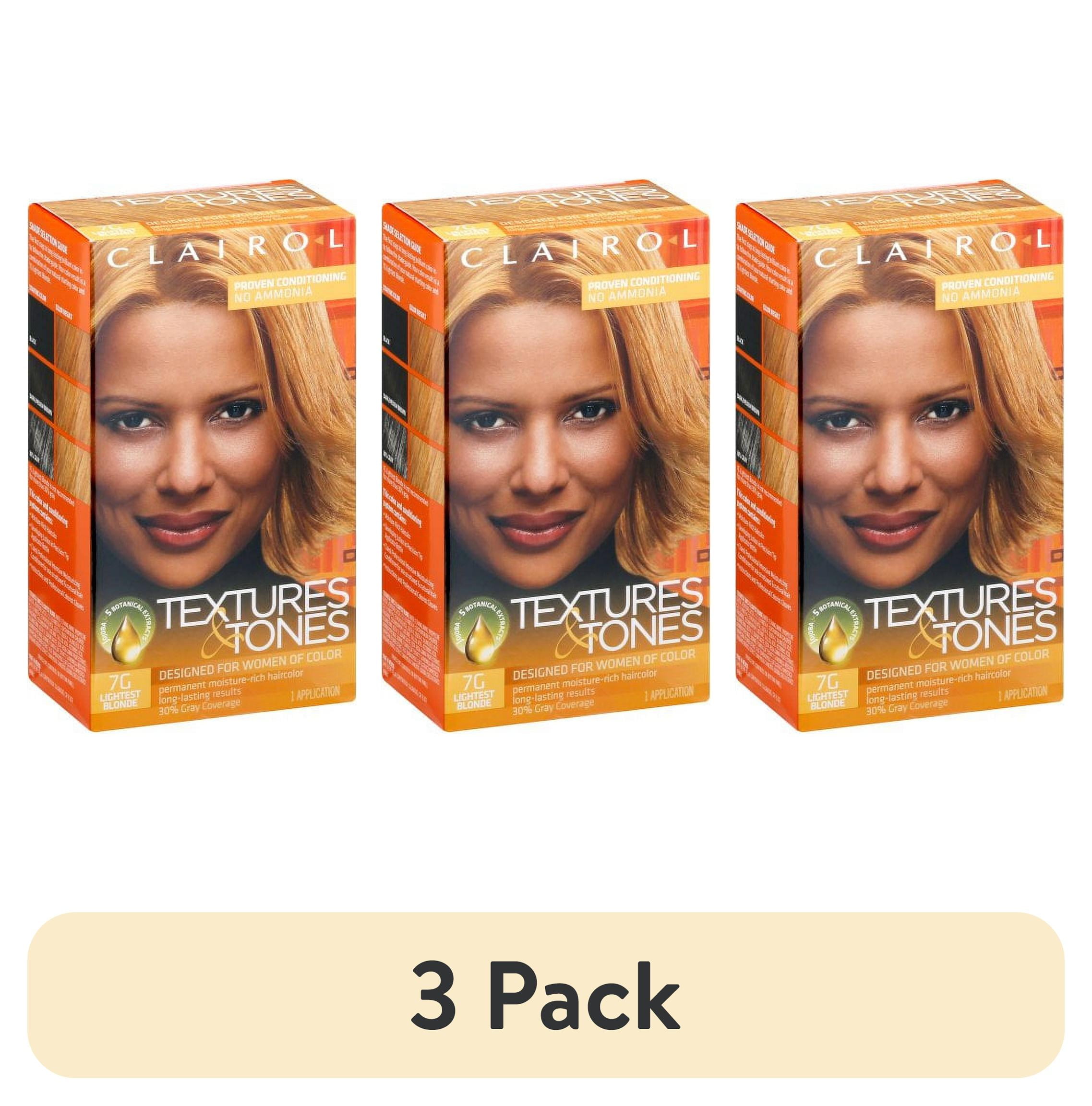 (3 pack) Clairol Textures & Tones Hair Dye Ammonia-Free Permanent Hair ...