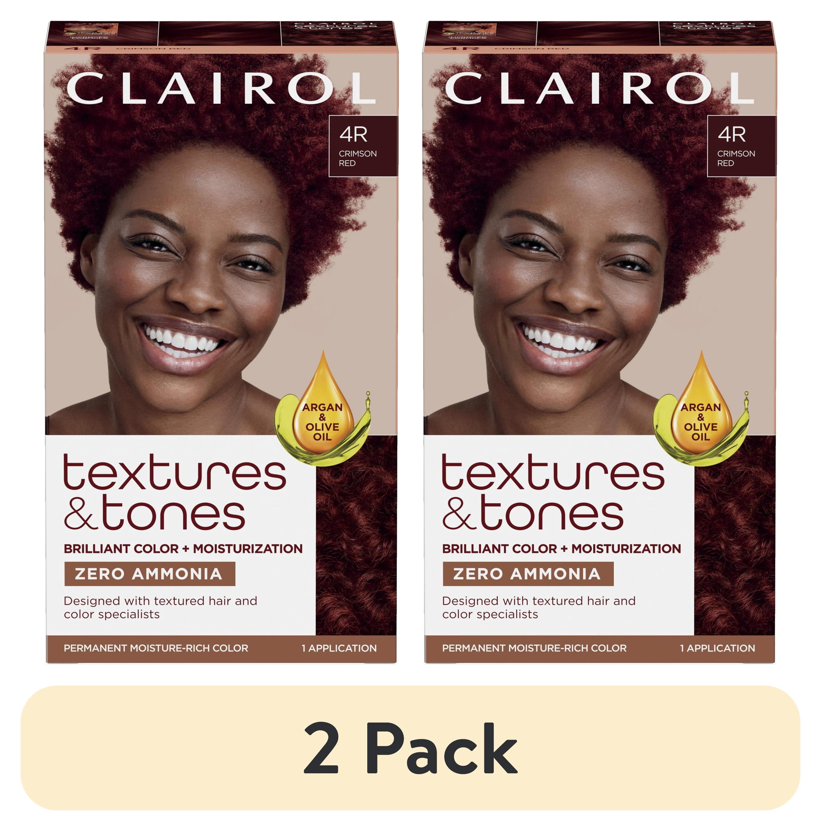 (2 pack) Clairol Textures & Tones Hair Dye Ammonia-Free Permanent Hair ...