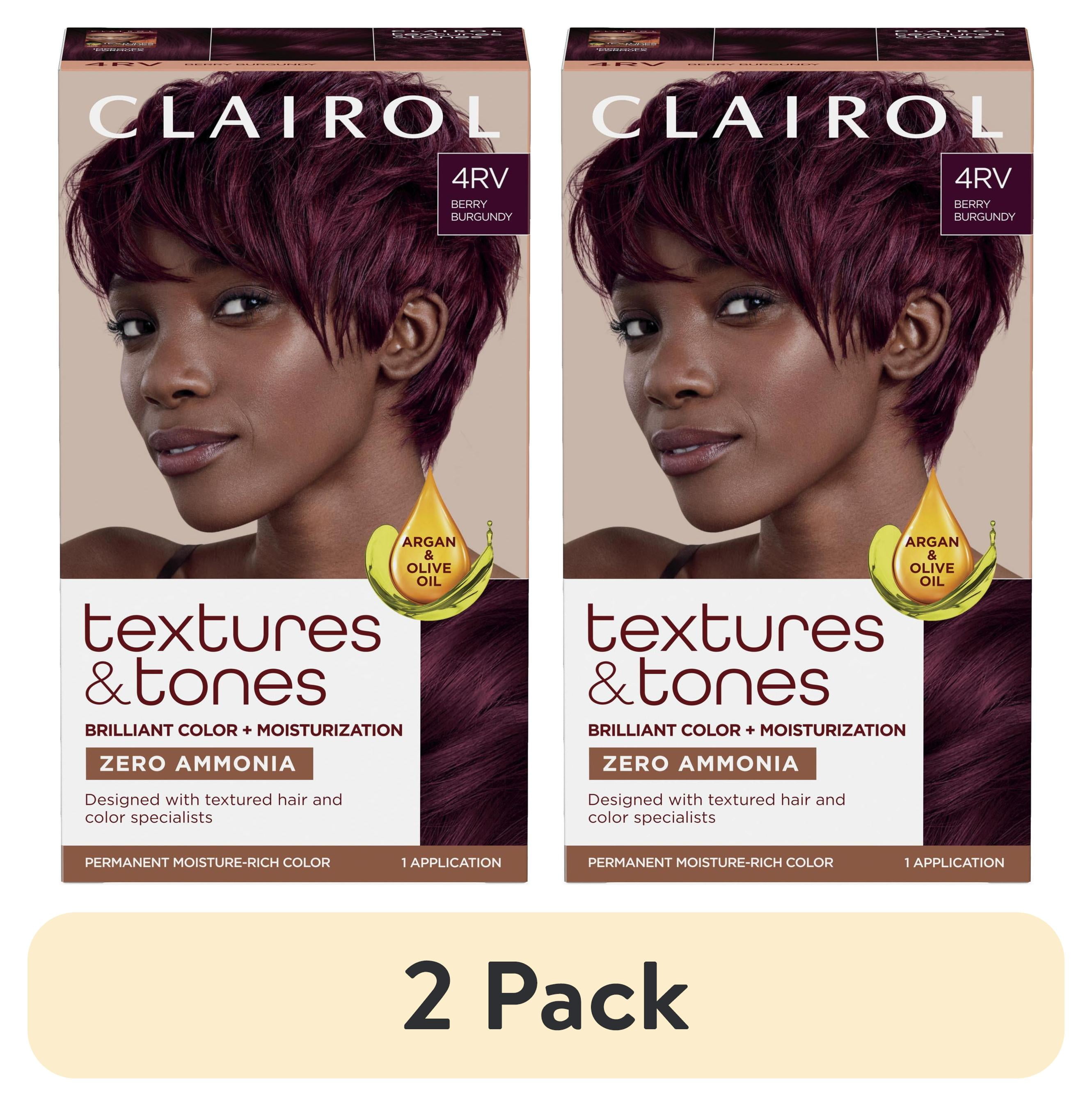 (2 pack) Clairol Textures & Tones Hair Dye Ammonia-Free Permanent Hair ...