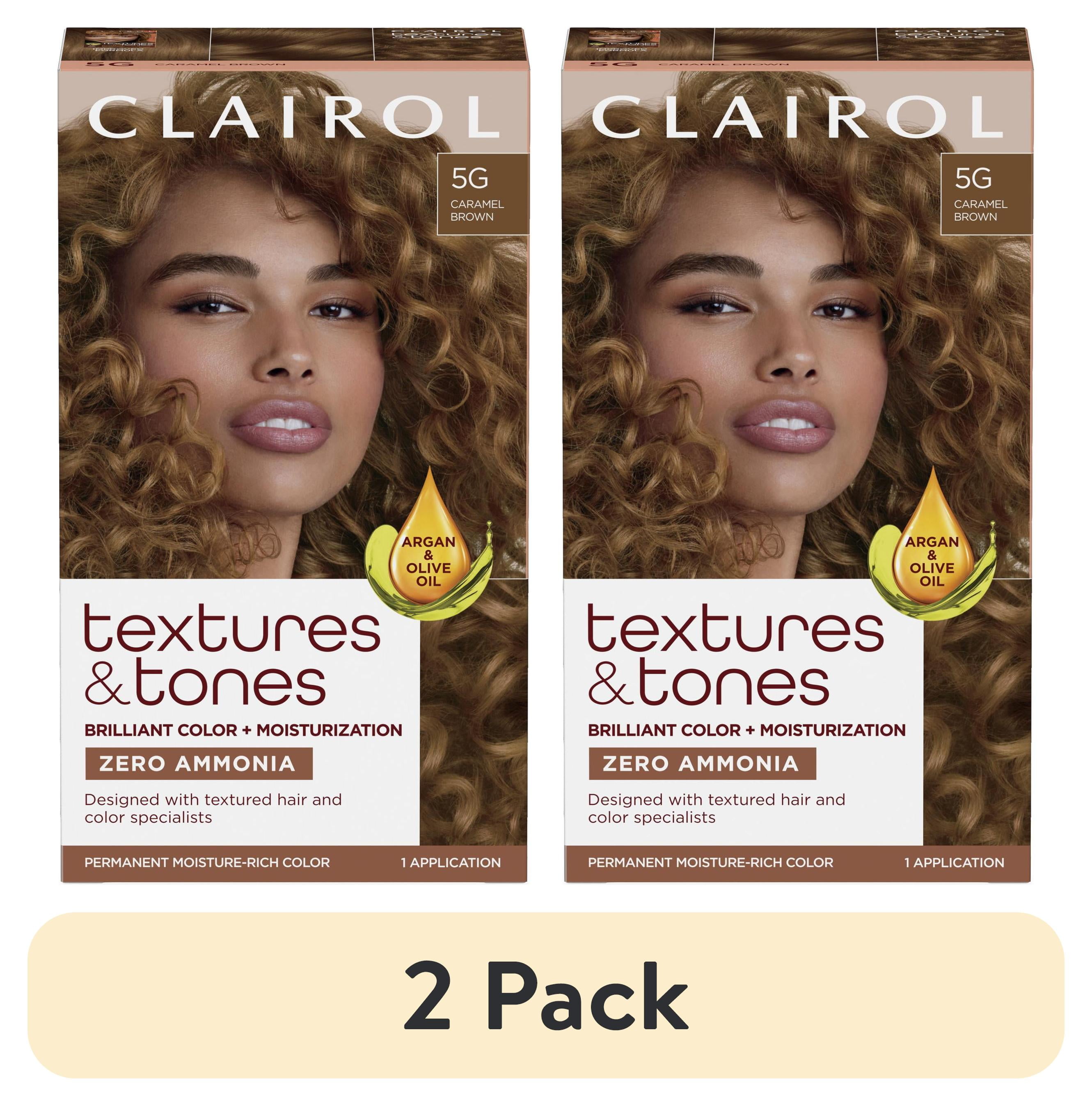 (2 pack) Clairol Textures & Tones Hair Dye Ammonia-Free Permanent Hair ...