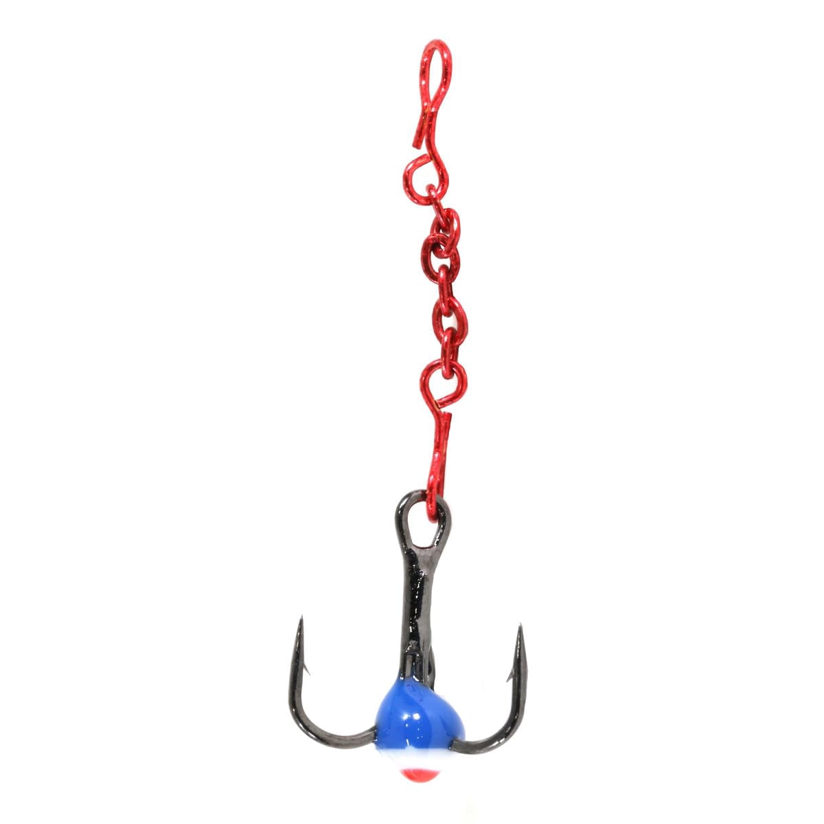 Clam 16818 Gaff Epoxy Chain Treble Size 14, Red Chain, Red/White/Blue ...