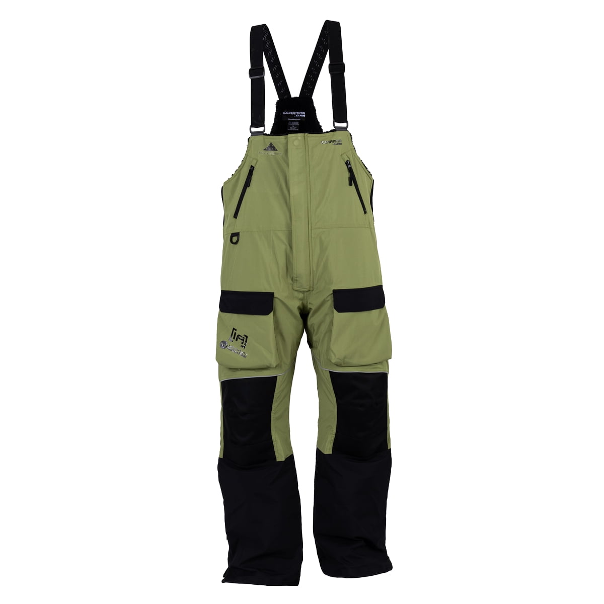 Clam Delta Float Cargo Pocket Soft-Touch Green/Black Bib In Small Size ...