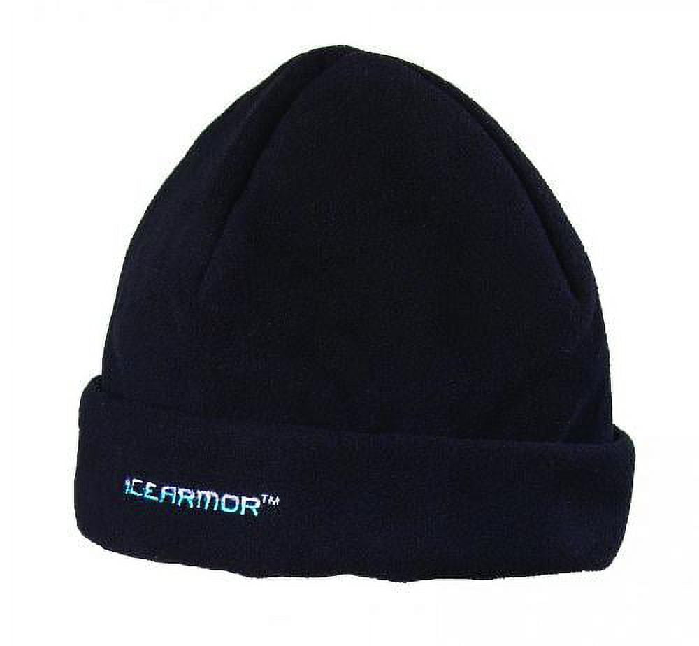 Clam Outdoors Ice Armor Fleece Toque Hat, Unisex, Black, One Size Fits ...