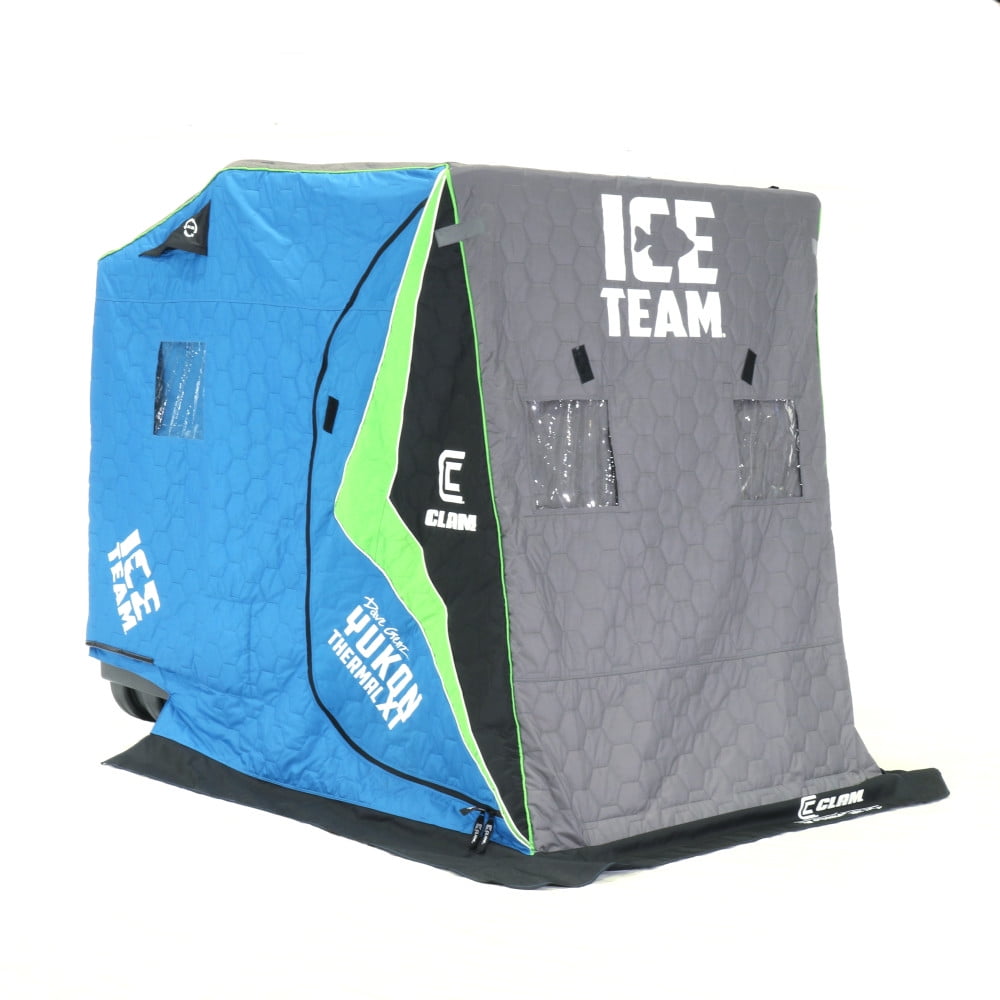 Clam Outdoors Yukon Xt Thermal Ice Team Edition Ice Shelter - Walmart.com