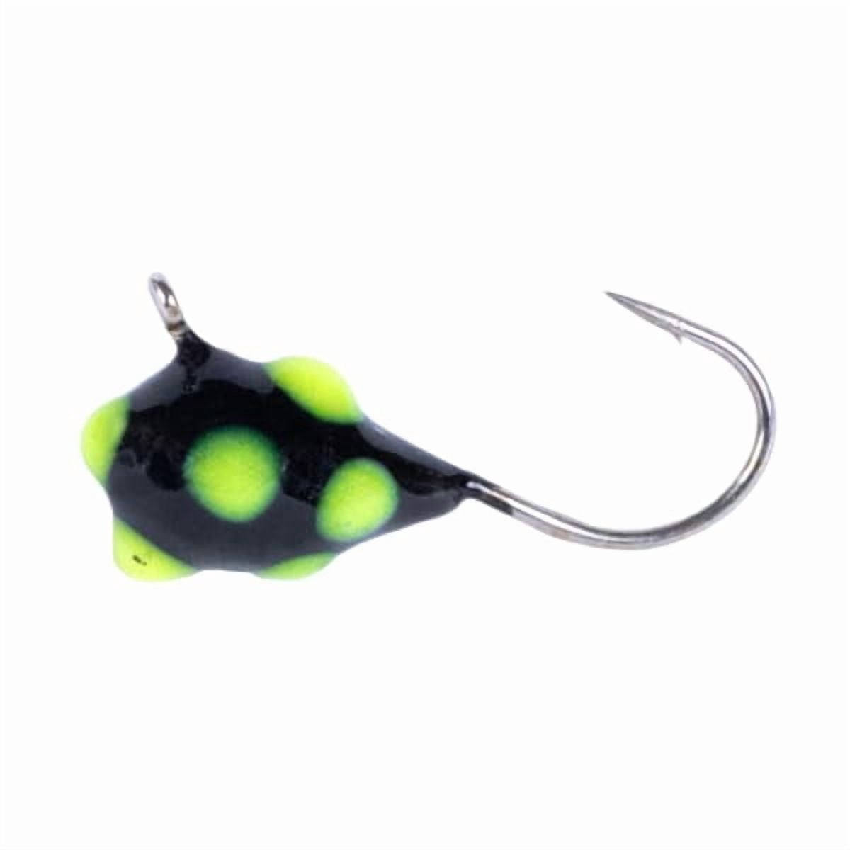 Clam Pro Tackle Confetti Drop Jig Glows, #10, 1/16 oz, Black/Chart Glow ...