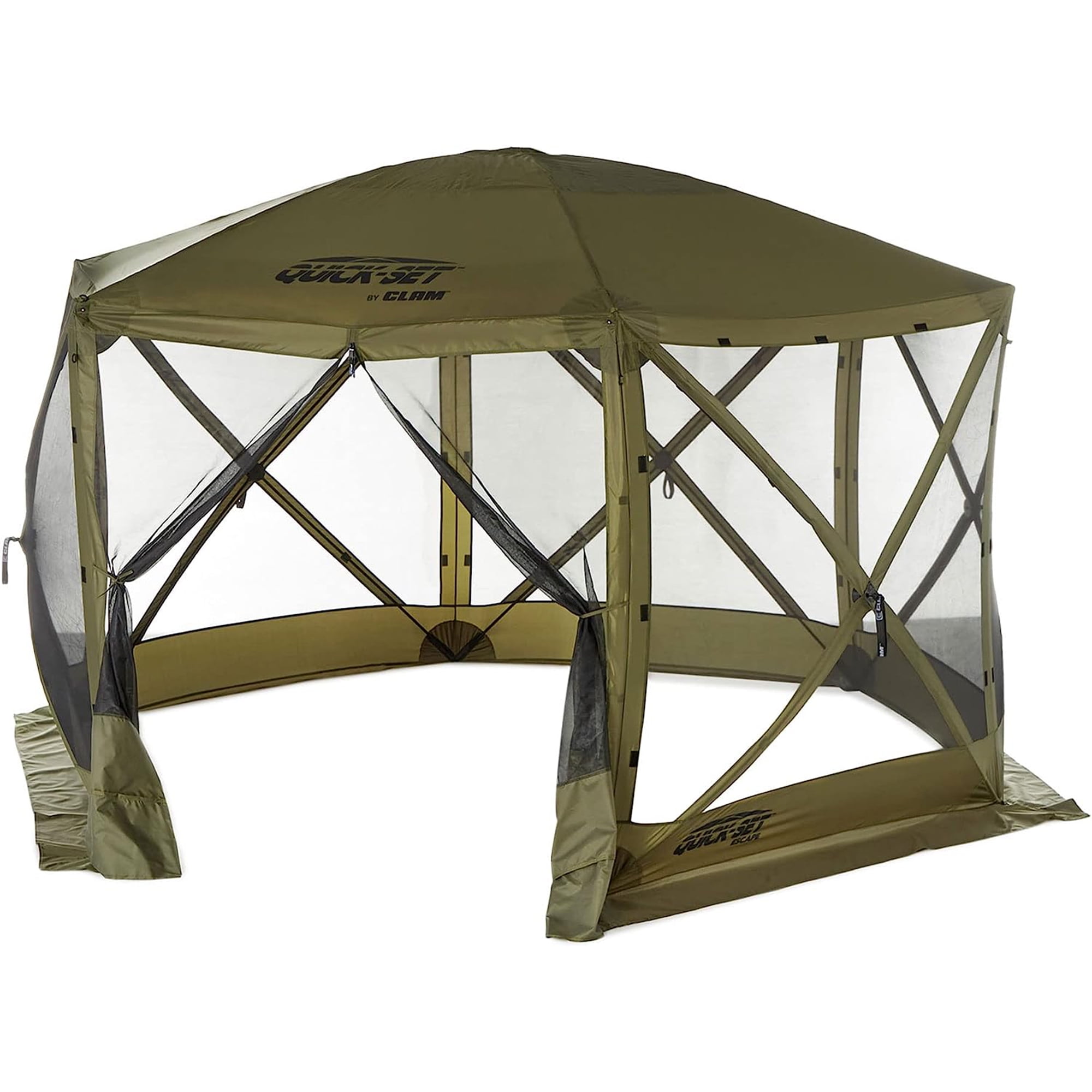 Clam Quick-Set Pavilion 12.5 x 12.5' Portable Outdoor Canopy Shelter ...