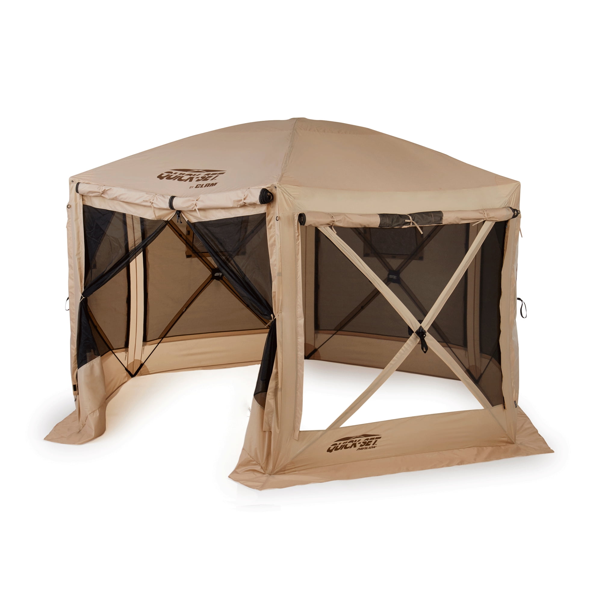 Clam Quick Set Pavilion Portable Canopy + 150 x 150 Inch Floor Tarp ...