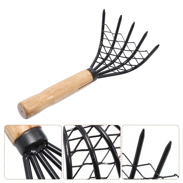 Clam Rake 1pc Stainless Steel Clam Rake with Net Oyster Shell Digging ...
