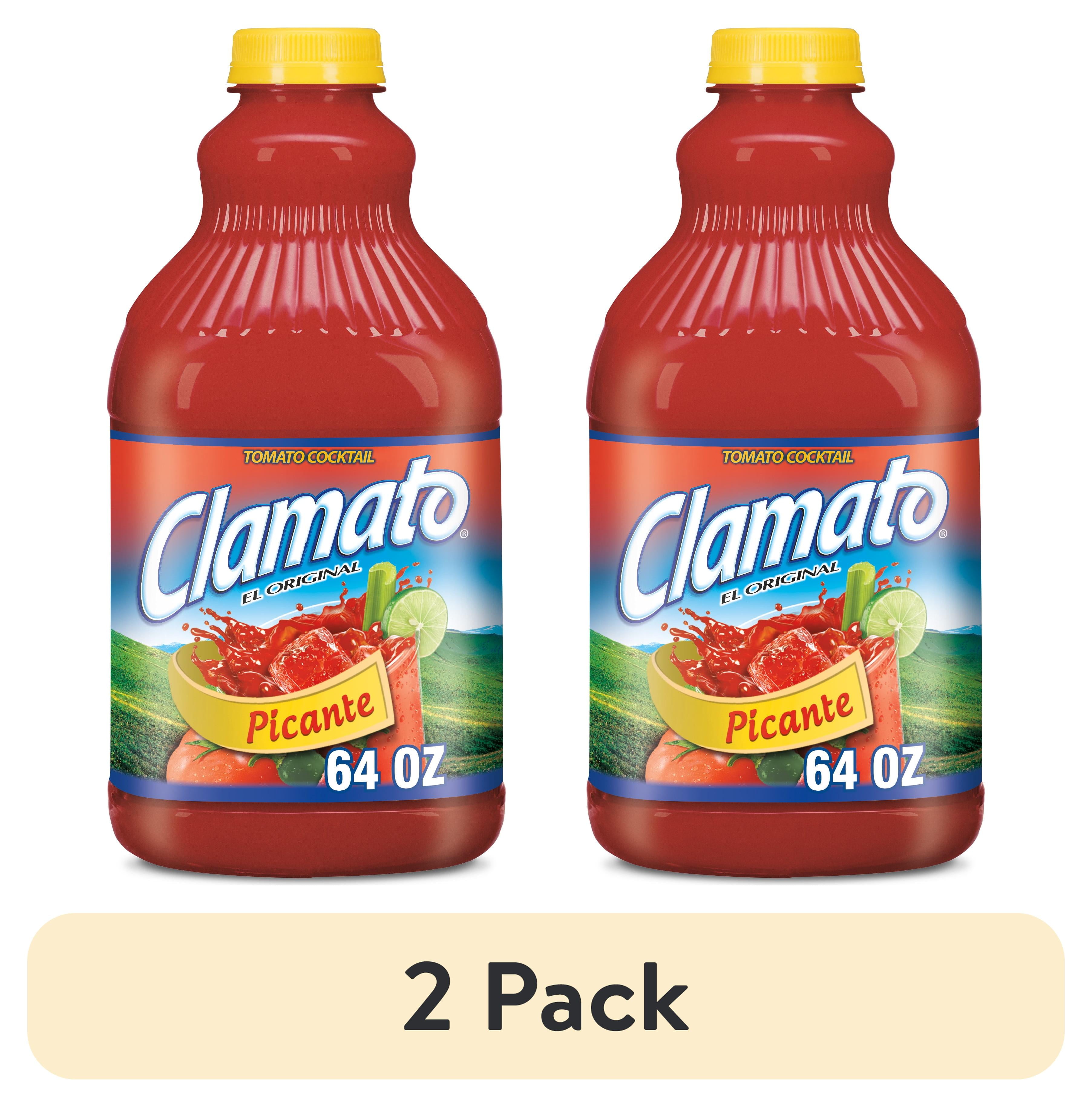 (2 pack) Clamato Tomato Cocktail, Picante, 64 Fl Oz, 1 Count - Walmart.com