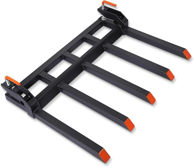 Clamp on Debris Forks to 48" Bucket, Heavy Duty 5 Fork Tines Clamp-on ...