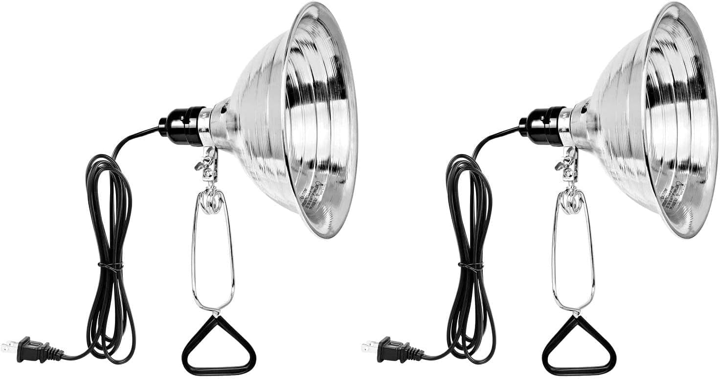 Clamp Lamp Light Socket with 10.5 Inch Aluminum Reflector, Suit for Max ...