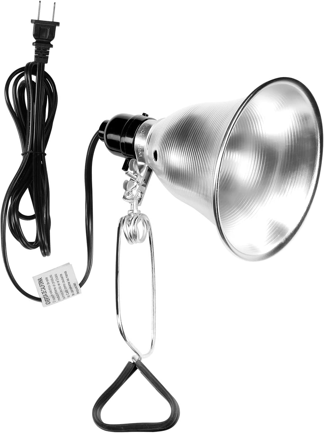 Clamp Lamp Light Socket with 10.5 Inch Aluminum Reflector, Suit for Max ...