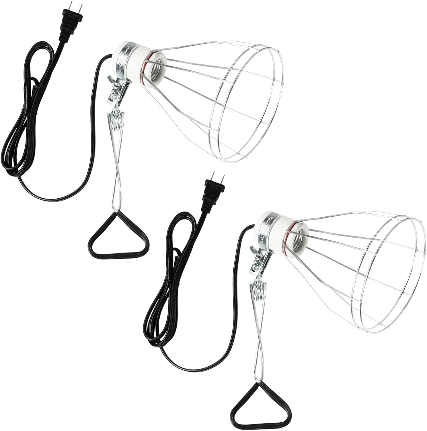 Clamp Lamp Light Socket with 10.5 Inch Aluminum Reflector, Suit for Max ...