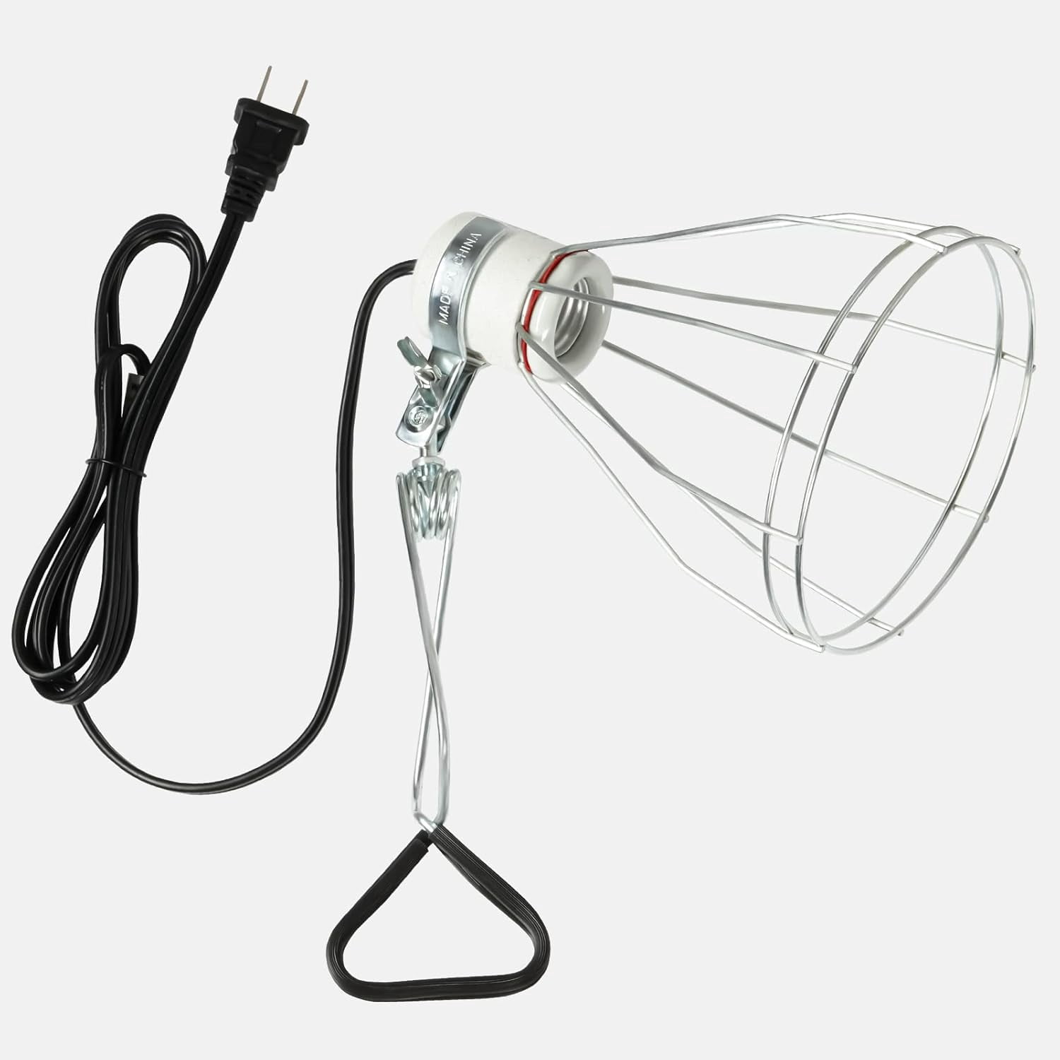 Clamp Lamp Light Socket with 10.5 Inch Aluminum Reflector, Suit for Max ...