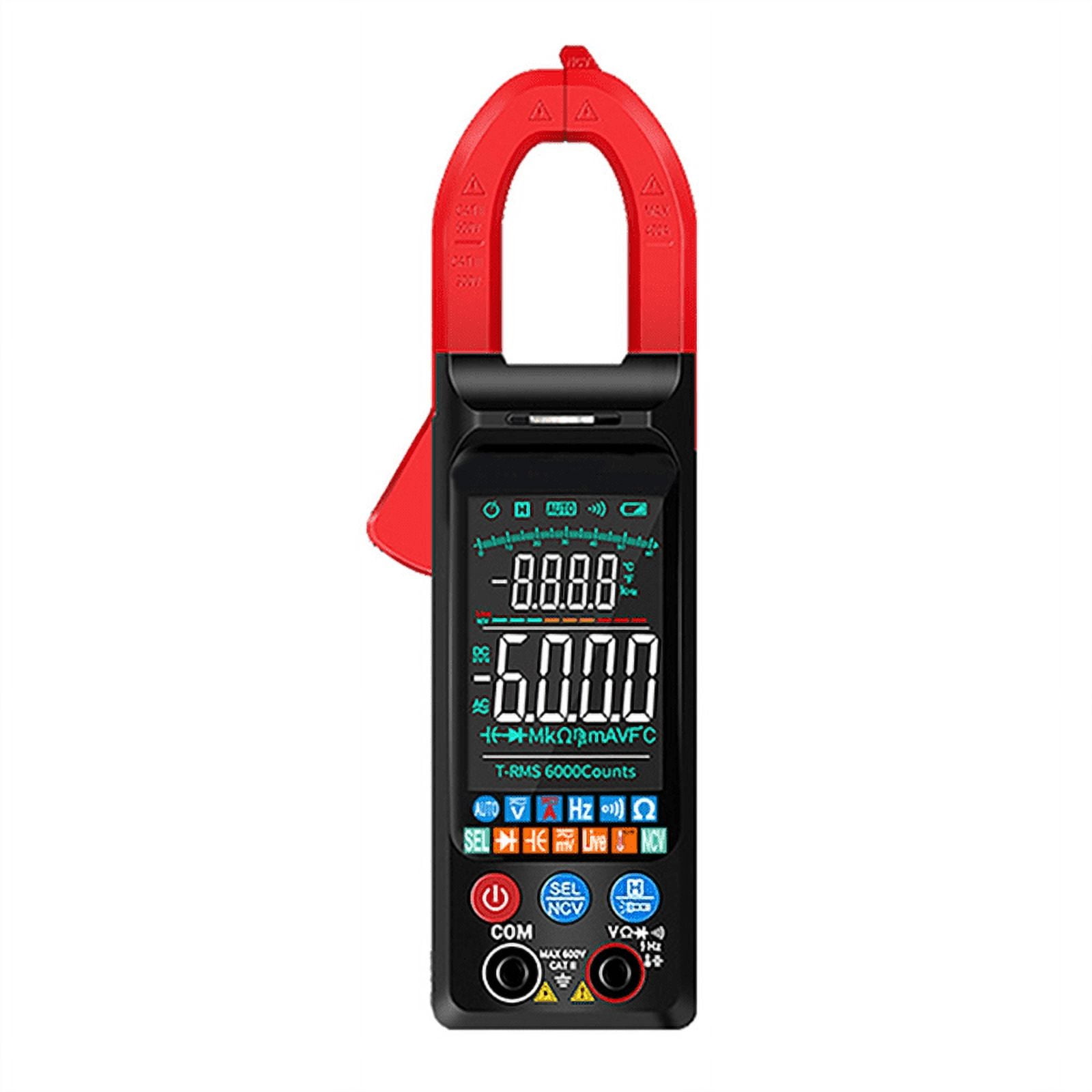 Clamp Meter DC/AC Voltage Current Digital Clamp Meter 6000 Counts 400A ...