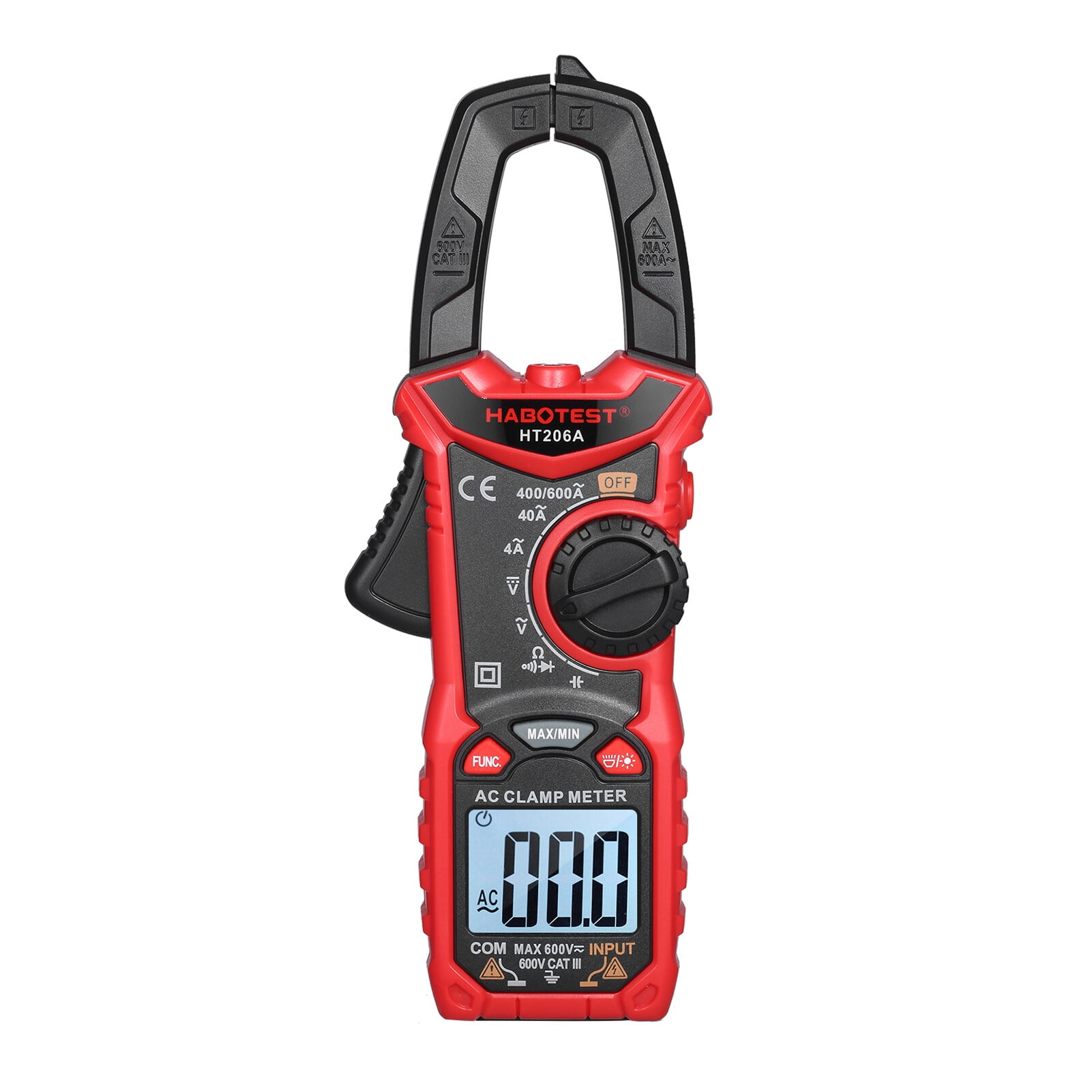 Clamp Meter Digital Auto Range Multimeter Voltmeter Ammeter Ohmmeter ...