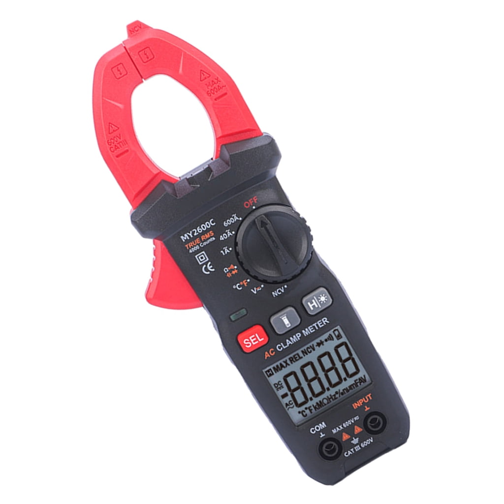 Clamp Meter Digital Multimeter 0-600V 600A Voltages Current 4000 Counts ...