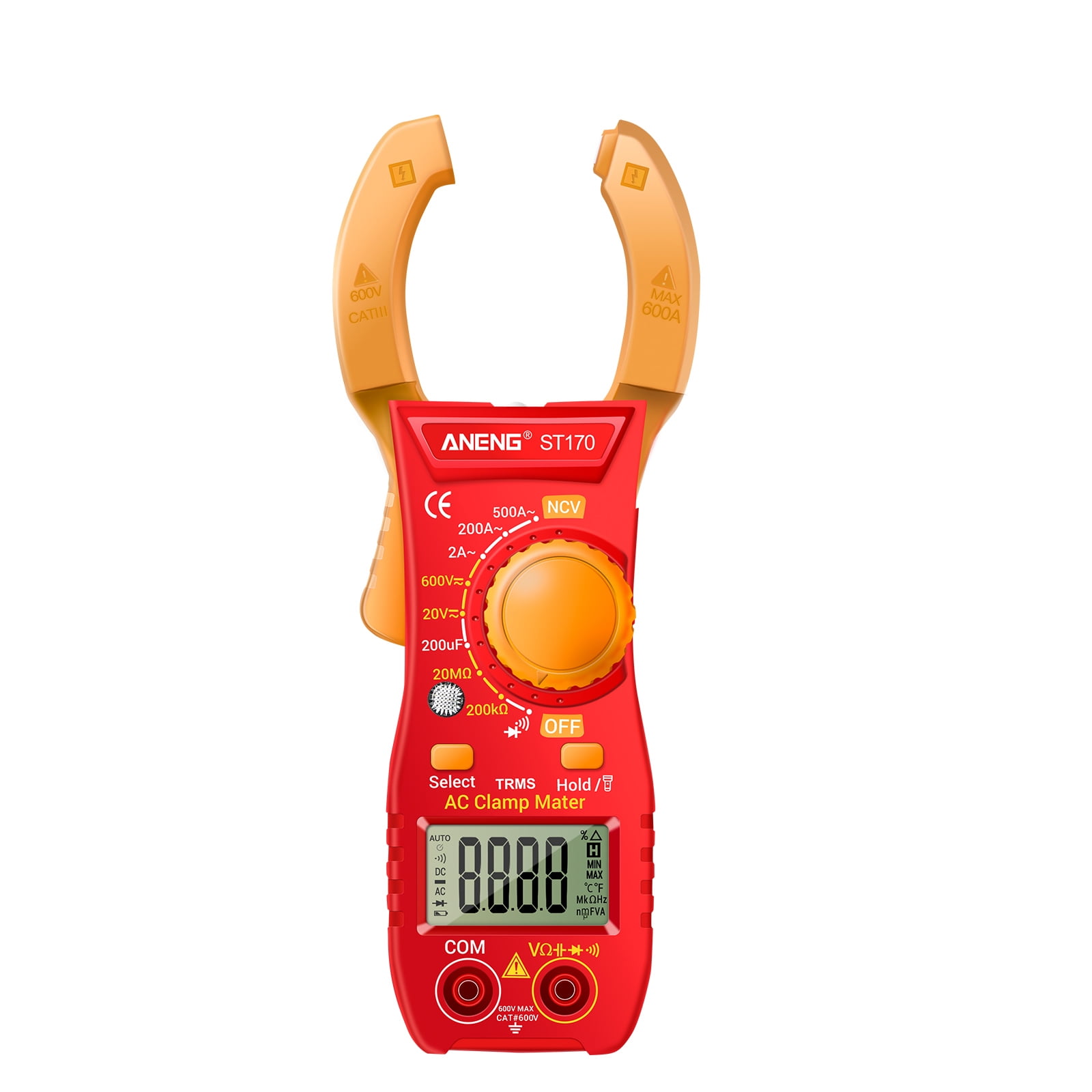 Clamp Meter,Lcd Screen Induction Meter Resistance Diode Meter 1999 Lcd ...