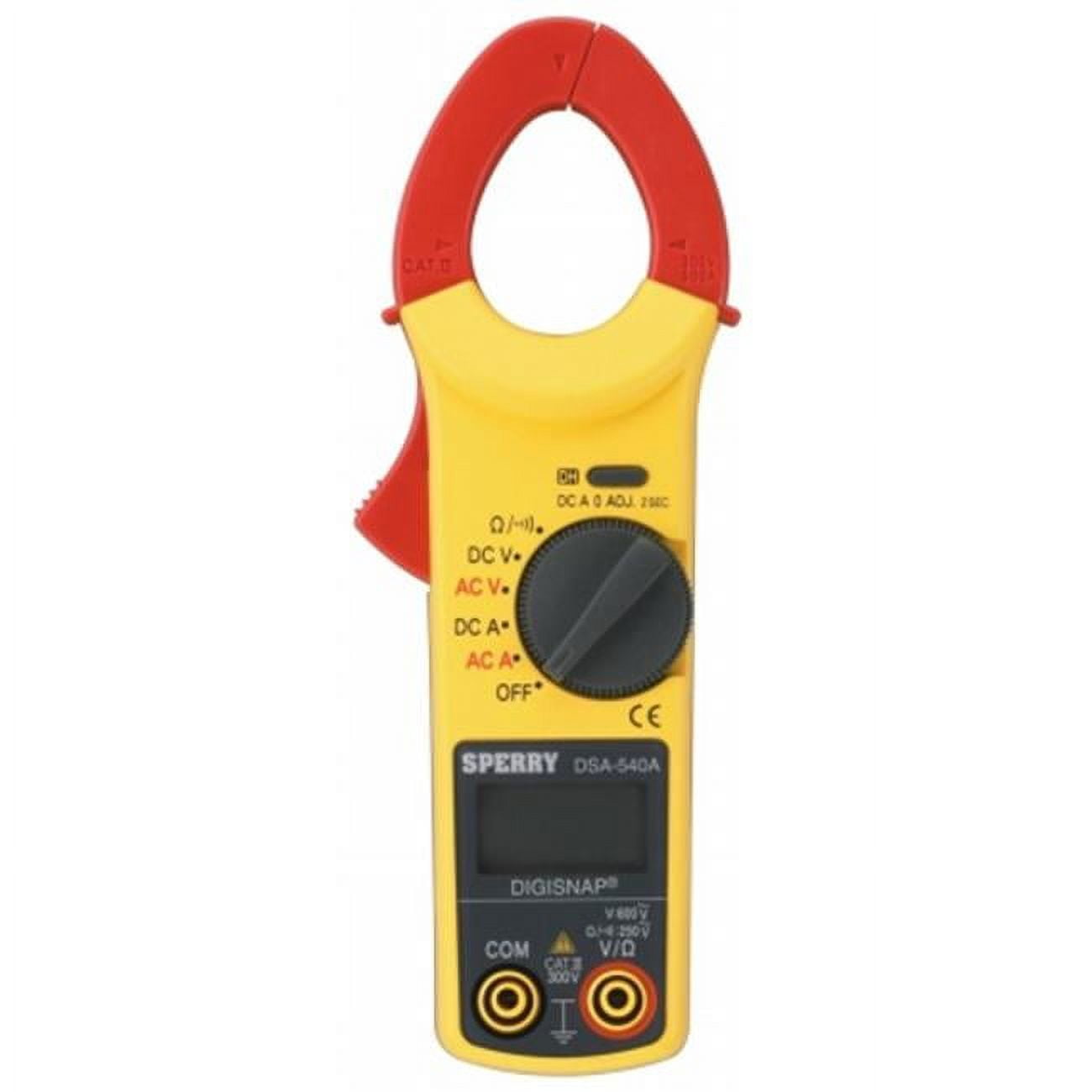 Clamp Meter, Snap-Around, Digital LCD, 10-Funct AC/DC Current and Volt ...