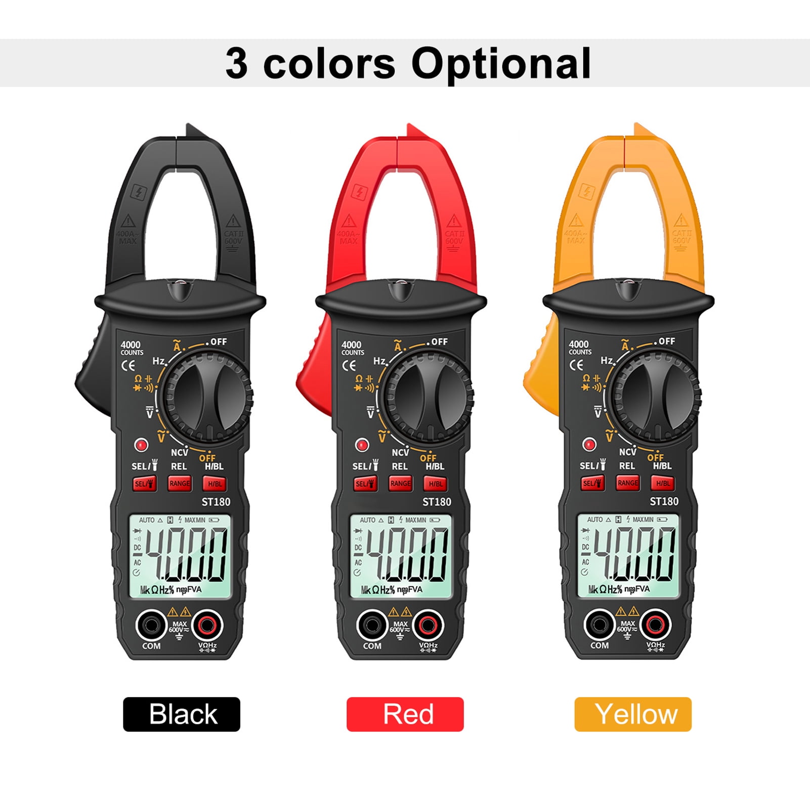 Clamp Multimeter, AC DC Voltage, , Capacitance Tester With Backlight ...