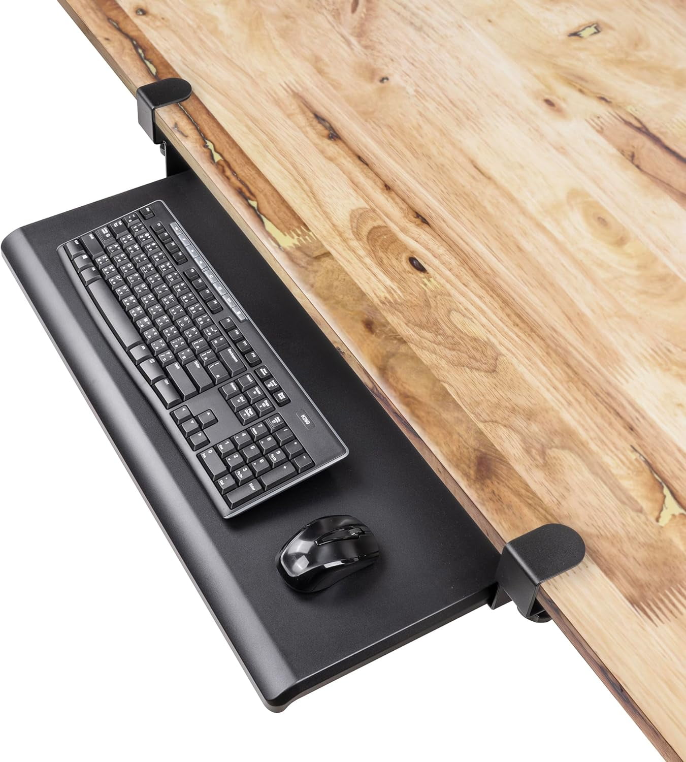 Clamp-On Under Desk Keyboard Tray Underdesk Extender Table Attachment ...